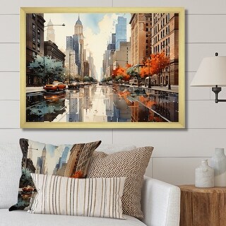 Designart "Skyscrapers Urban Heights III" Cityscapes Framed Wall Decor ...