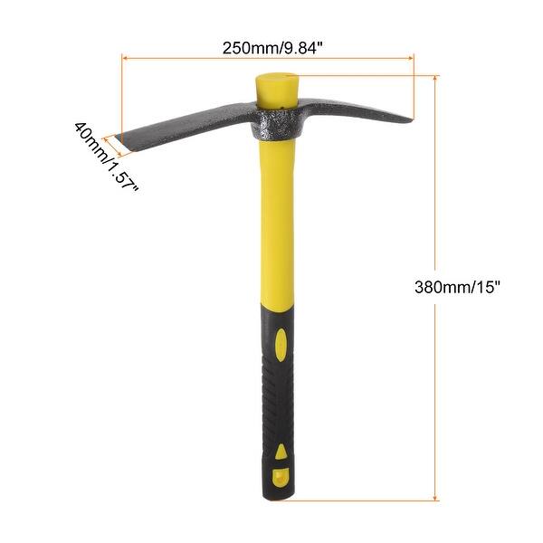 2pcs Pick Mattock Hoe 15" Steel Weeding Garden Pick Axe with Fiberglass ...