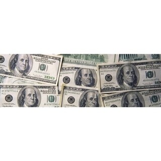 CloseUp Of One Hundred Dollar Bills Poster Print (36 X 12) - Bed Bath ...