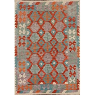 Kilim Reversible Oriental Area Rug Hand-Woven Multi-Color Wool Carpet ...