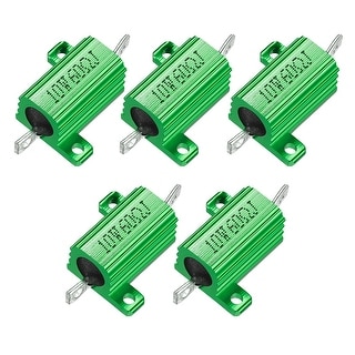 Aluminum Case Resistor 10W 60 Ohm Green Wirewound for LED with Rod Post ...