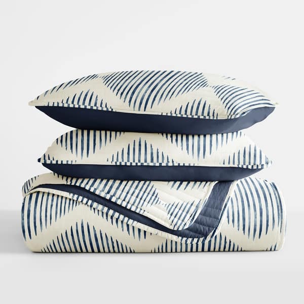 Becky Cameron All Season 3 Piece Distressed Diamond Reversible Quilt ...