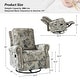 Roderich Farmhouse Floral Print Swivel Rocker Recliner with Rolled Arms ...