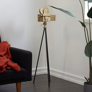 Gold Metal Camera Film Decorative Sculpture with Tripod Stand - Bed ...