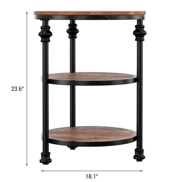 Vintage 3-Tier End Table with Storage Shelf - Bed Bath & Beyond - 40110993