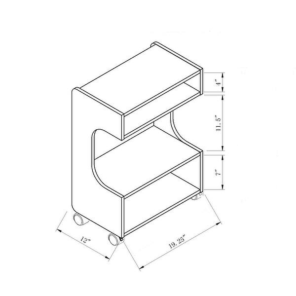 Chairside Table Walnut Oak - Bed Bath & Beyond - 39150752