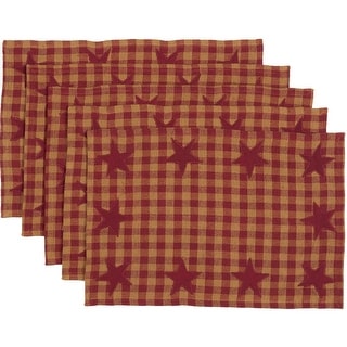 Primitive Tabletop Kitchen Star Placemat Set of 6 Cotton Star ...