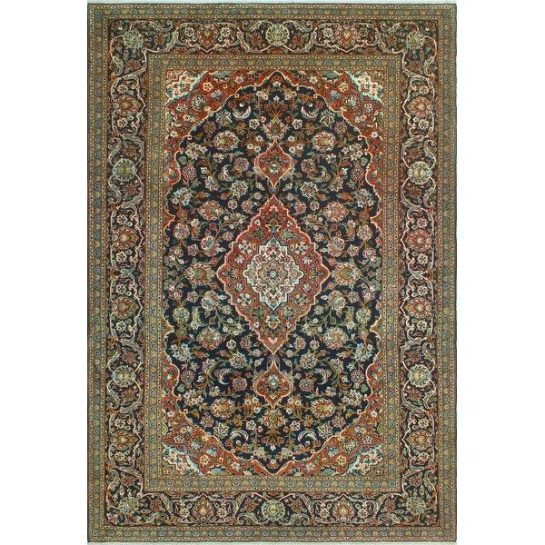 Fine Vintage Distressed Alecia Navy/Rust Rug - 7'3" x 10'4" - Bed Bath ...