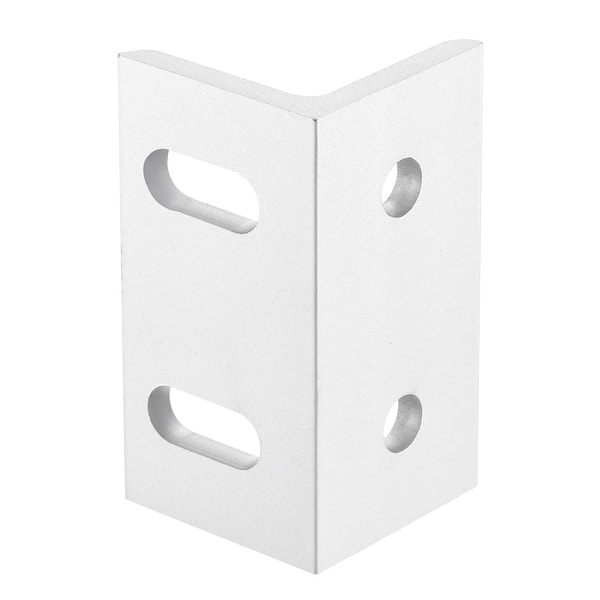 Inside Corner Brace Angle Bracket L Shape 30mmx30mmx57mm 4pcs - Silver ...