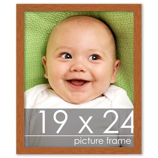 19x24 Traditional Honey Pecan Complete Wood Picture Frame with UV ...