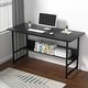 Office Desks Computer Desk Rustic Wood Tone Table Plain Simple Lap Desk ...