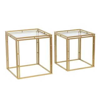 Antique Gold - Nested Square Side Tables - Set of 2 - Bed Bath & Beyond ...