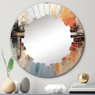 Designart "Green Orange Bold Flow Collage" Abstract Collages Modern ...