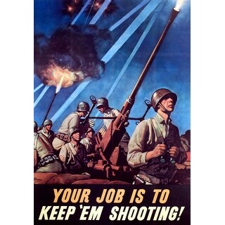 World War Ii Propaganda Posters Battle Scene Text Reads Your Job Is To ...
