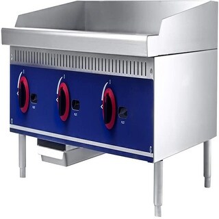 Commercial Countertop Manual Griddle - 36'' Natural Gas Flat Top ...