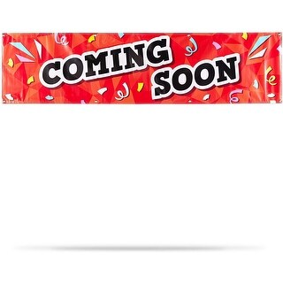 Large Coming Soon Sign, Vinyl Banner for Retail Stores (96 x 24 Inches ...