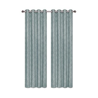 Moshells Lattice Blackout 2 Piece Curtain Set - Aqua - Bed Bath ...