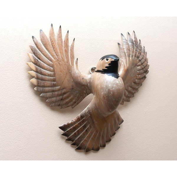 Wooden Hand Carved Starling Bird Wall Sculpture Art Decorative Statue ...