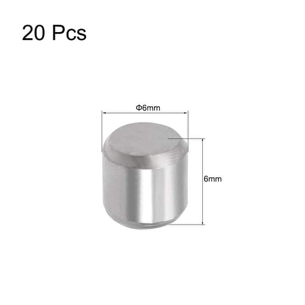 20Pcs 6mmx6mm Dowel Pin 304 Stainless Steel Shelf Support Silver Tone ...