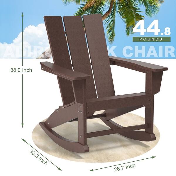 Rocking Adirondack Chairs Patio Rocker All-Weather Resistant, HDPE ...