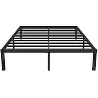 16" Queen Bed Frame No Box Spring Required, Metal Platform Queen Bed ...