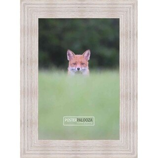 11x16 Rustic White Complete Wood Picture Frame with UV Acrylic, Foam ...