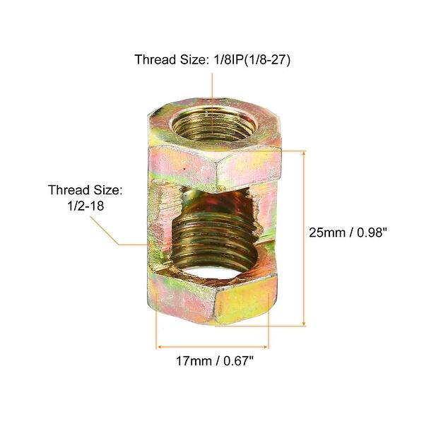 1/8IP to 1/2-18 Hex Coupling Nut Female Connector 25mm Nut Joint - Bed ...