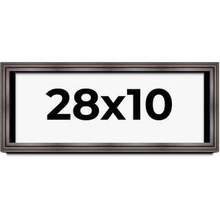 28x10 Shadow Box Frame Brown Cherry | 2.625 Inches Deep Pine Wood - Bed ...