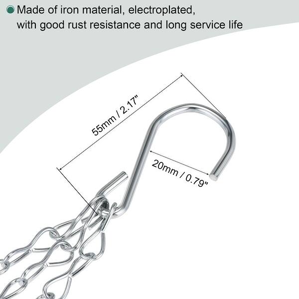 Hanging Chains 31cm Extension Link 3 Point Holder w S Shaped Hook 5pcs ...