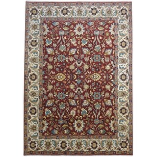 One of a Kind Hand-Knotted Persian 9' x 12' Oriental Wool Red Rug - 9 ...