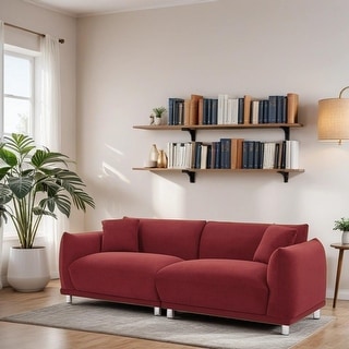 88.58" Comfy Bread-Like Loveseat Sofa Couch with Extra Deep Seats - Bed ...