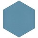 Merola Tile Textile Basic Hex Niagara 8-5/8" x 9-7/8" Porcelain Floor ...