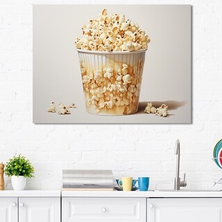 Designart "Golden Popcorn Delight" Popcorn Wall Art - Bed Bath & Beyond ...