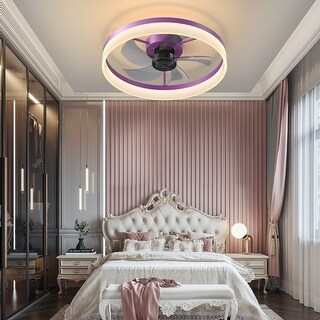 Dimmable LED Ceiling Fan with Lights, Thin Modern Design, Quiet ...