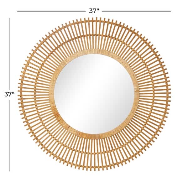 Rattan Bohemian Wall Mirror - On Sale - Bed Bath & Beyond - 35454383