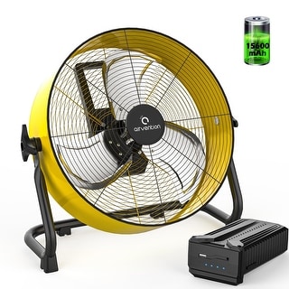 15600mAh Rechargeable Battery Operated Drum Fan, 12 inch Industrial ...