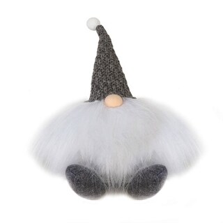 Sitting Round Gnome with Grey Hat - 9" x 7.5" x 10" - Bed Bath & Beyond ...