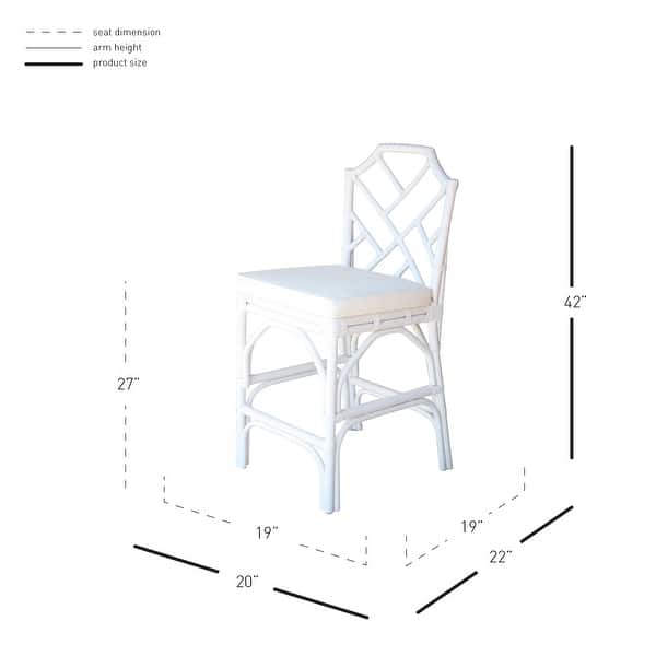 NPD Furniture Kara Rattan Counter Stool (Set of 2) - Bed Bath & Beyond ...