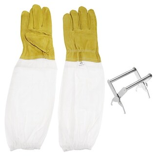 Stainless Steel Frame Grip Lifter, XXL Sleeves Gloves Goatskin for ...