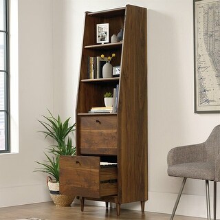 3 Shelf Narrow Bookcase Engineered Wood Walnut - 52 x 63|Wal - Bed Bath ...