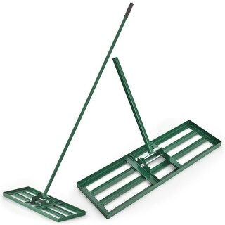 Costway Lawn Leveling Rake 30'' x 10'' Heavy Duty Level Lawn Tool for ...