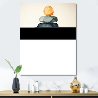 Designart "Finding Balance Rock Balancing Cairn Sculpture" Spiritual ...