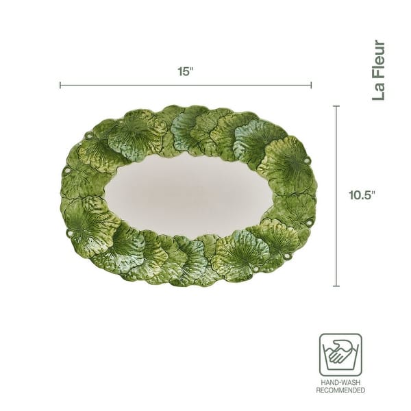 Fitz and Floyd La Fleur Leaf Platter, 15 Inch - Bed Bath & Beyond ...