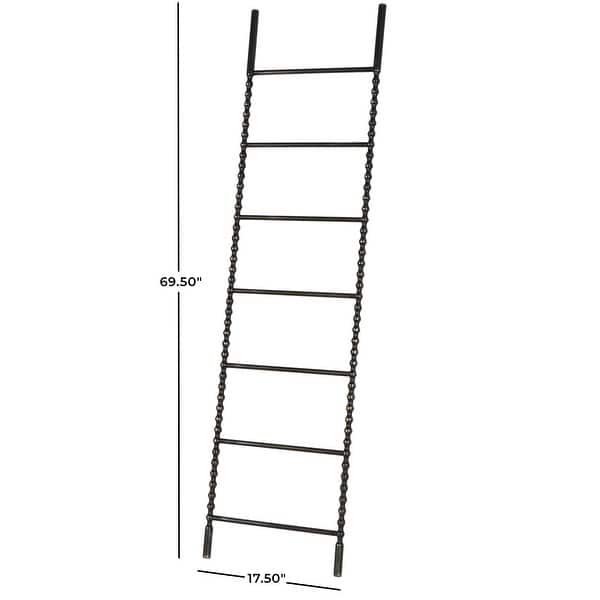 Black Metal 7 Rung Partition Ladder - Bed Bath & Beyond - 40018358