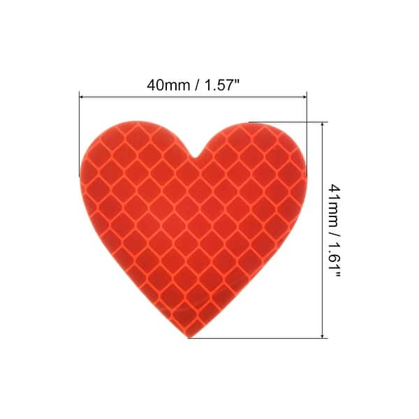 Reflective Stickers, 18 Pack 1.61 x 1.57 Inch Warning Heart Reflector ...