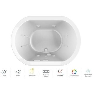 Jacuzzi Duetta 60" Drop-In Whirlpool Bathtub with Center Drain, - Bed ...