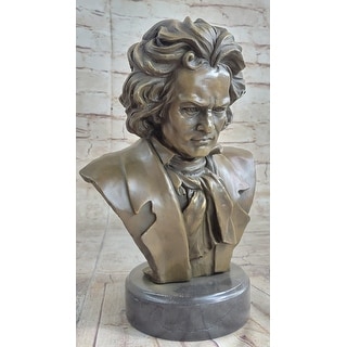 Ludwig Van Beethoven Clical Composer Bronze Metal Bust Statue Sculpture ...