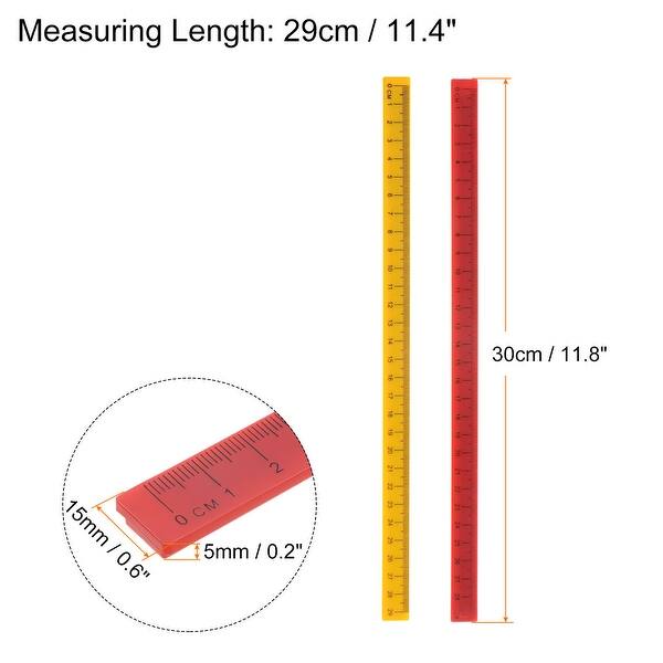 3pcs Whiteboard Magnetic Ruler 29cm Metric Straight Rulers - Bed Bath ...