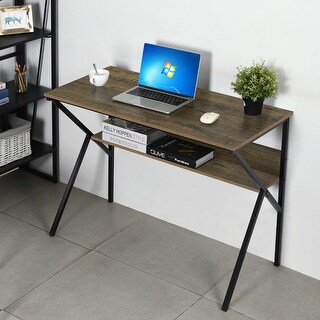 Simple Brown Computer Desk - Bed Bath & Beyond - 39496297