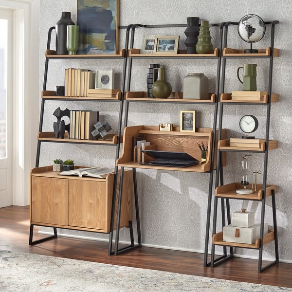 Lifestorey Estanier 3-Piece Ladder Desk and Shelving Unit - Bed Bath ...